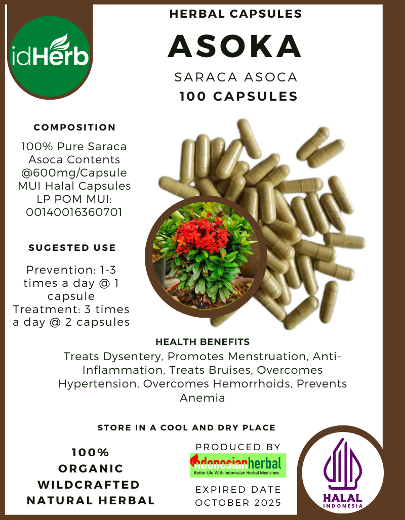100 Capsule Of Saraca Asoca / ashoka tree / Asoka @600mg for Health All Fresh Natural Herbs ...